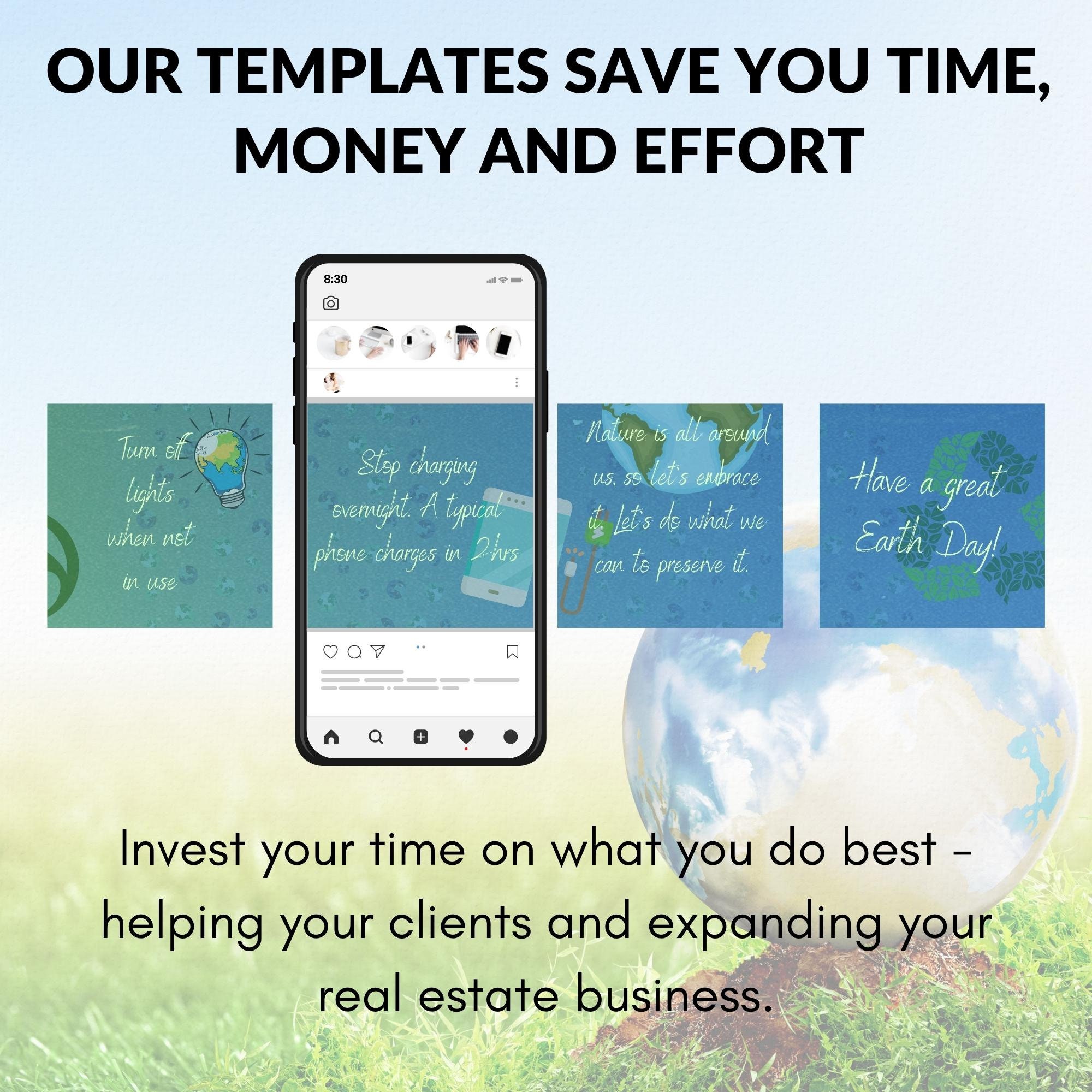 Seamless Instagram Carousel, Earth Day Instagram Post, IG Carousel Post ...