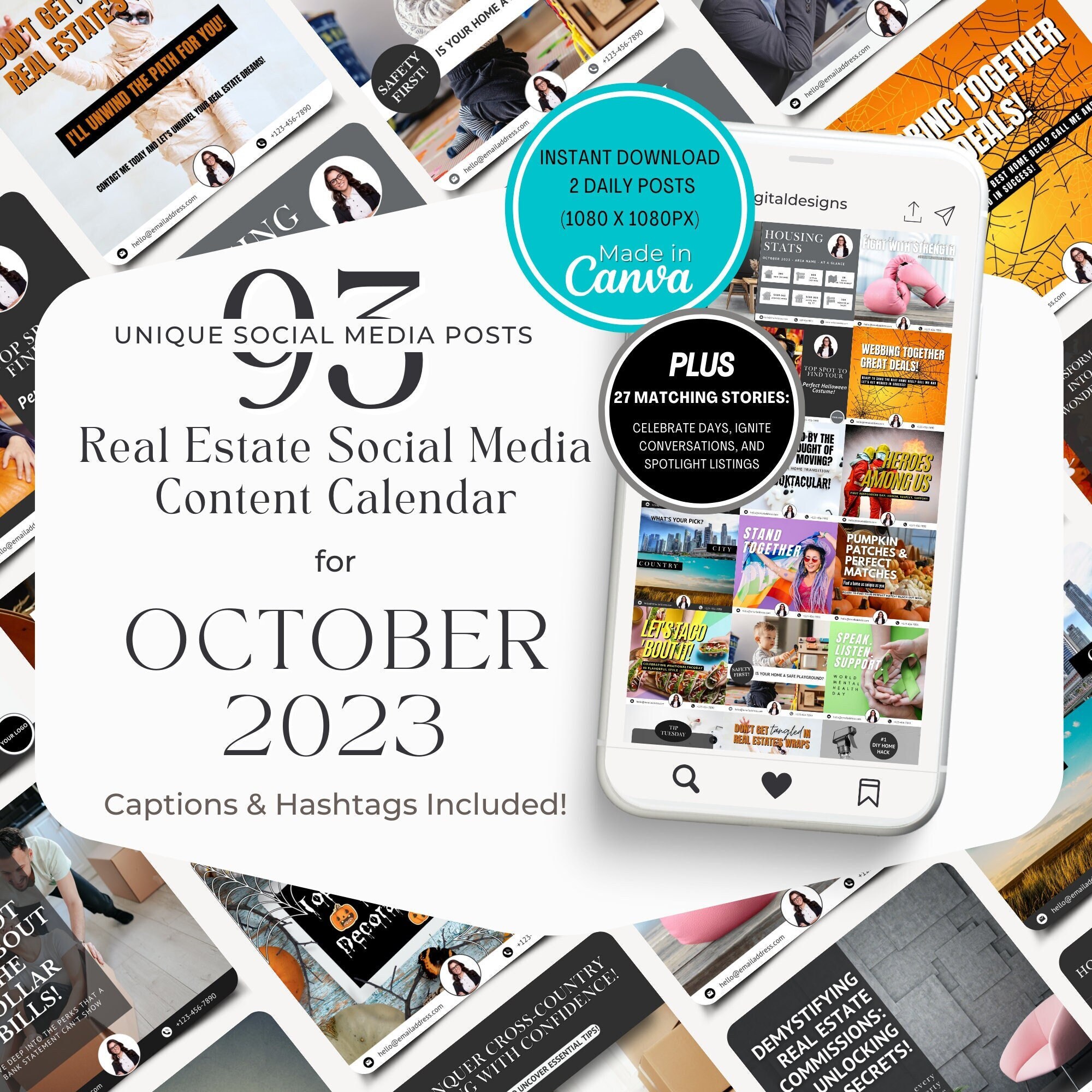 Real Estate October 2023 Social Media Posts,instagram,facebook,caption ...
