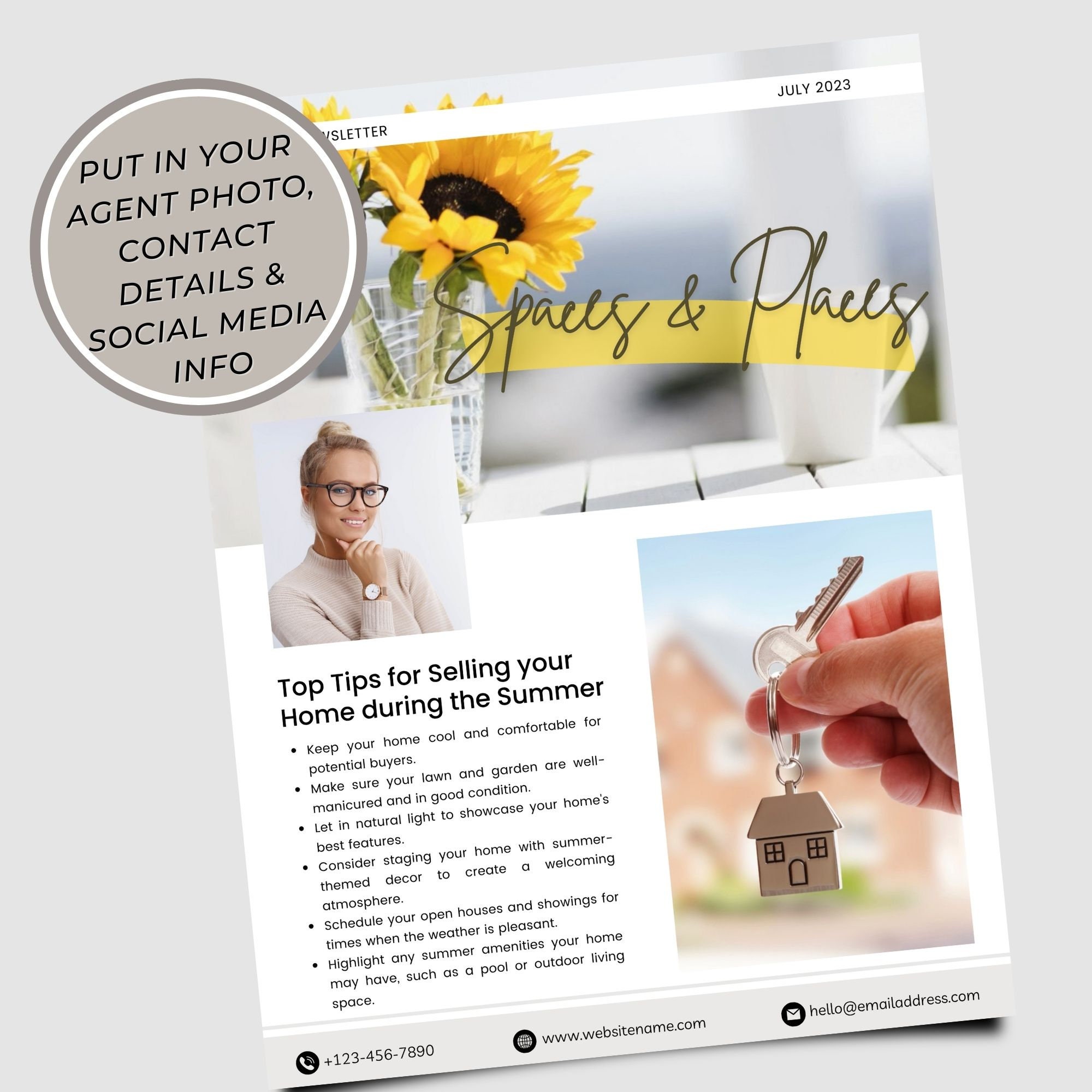 Real Estate July 2023 Newsletter |real Estate Template |real Estate ...