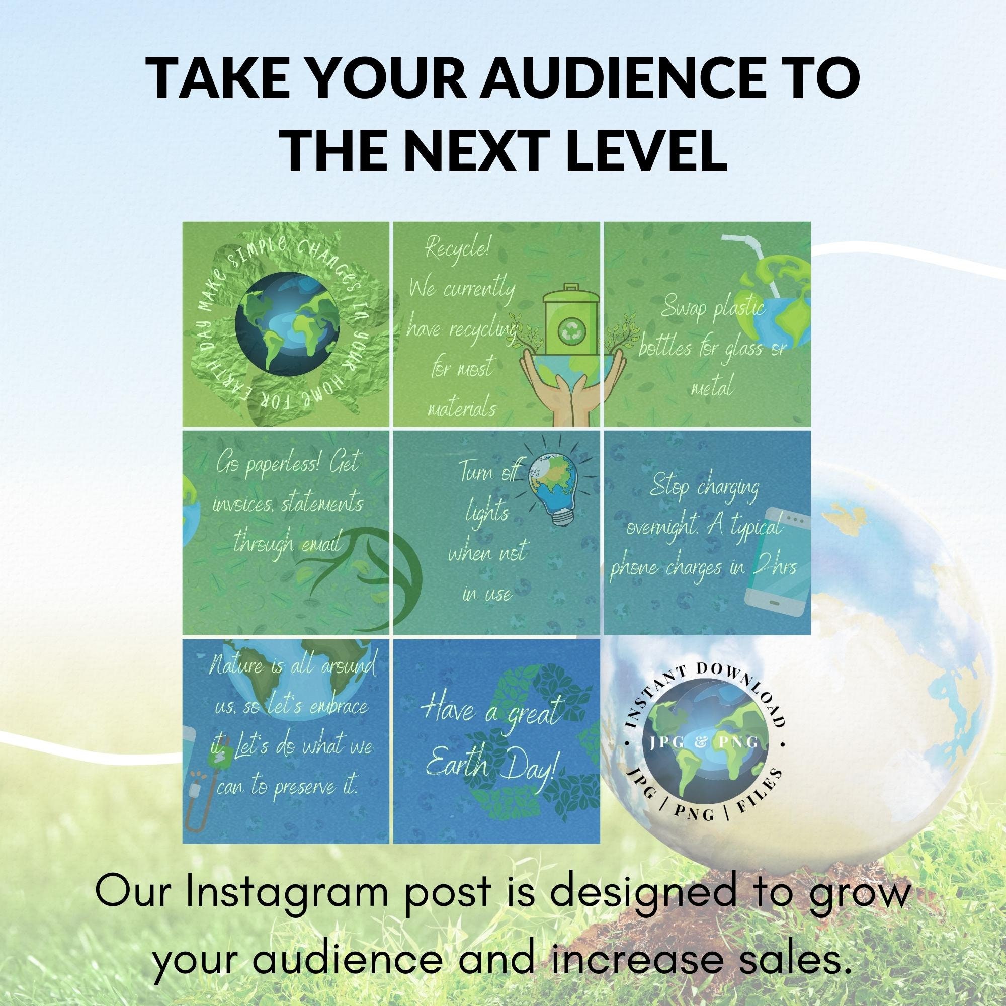 Seamless Instagram Carousel, Earth Day Instagram Post, IG Carousel Post ...