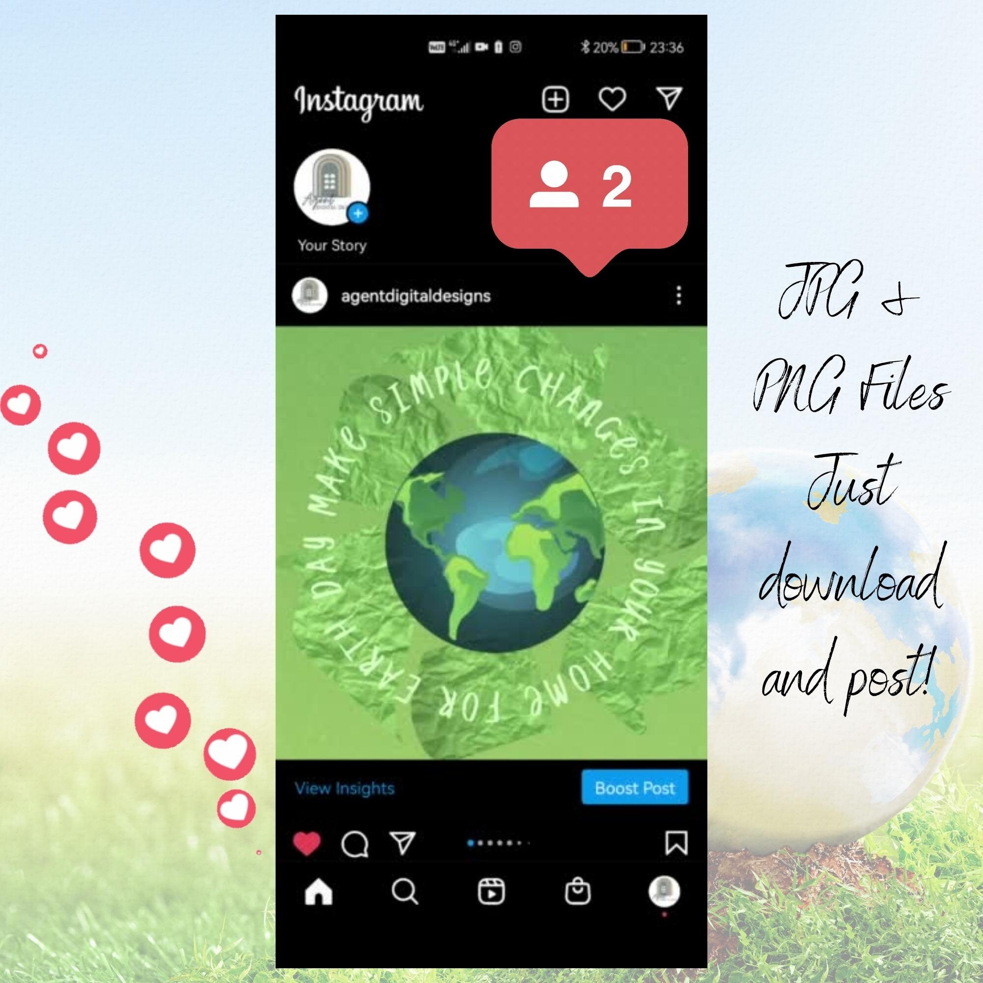 Seamless Instagram Carousel, Earth Day Instagram Post, IG Carousel Post ...