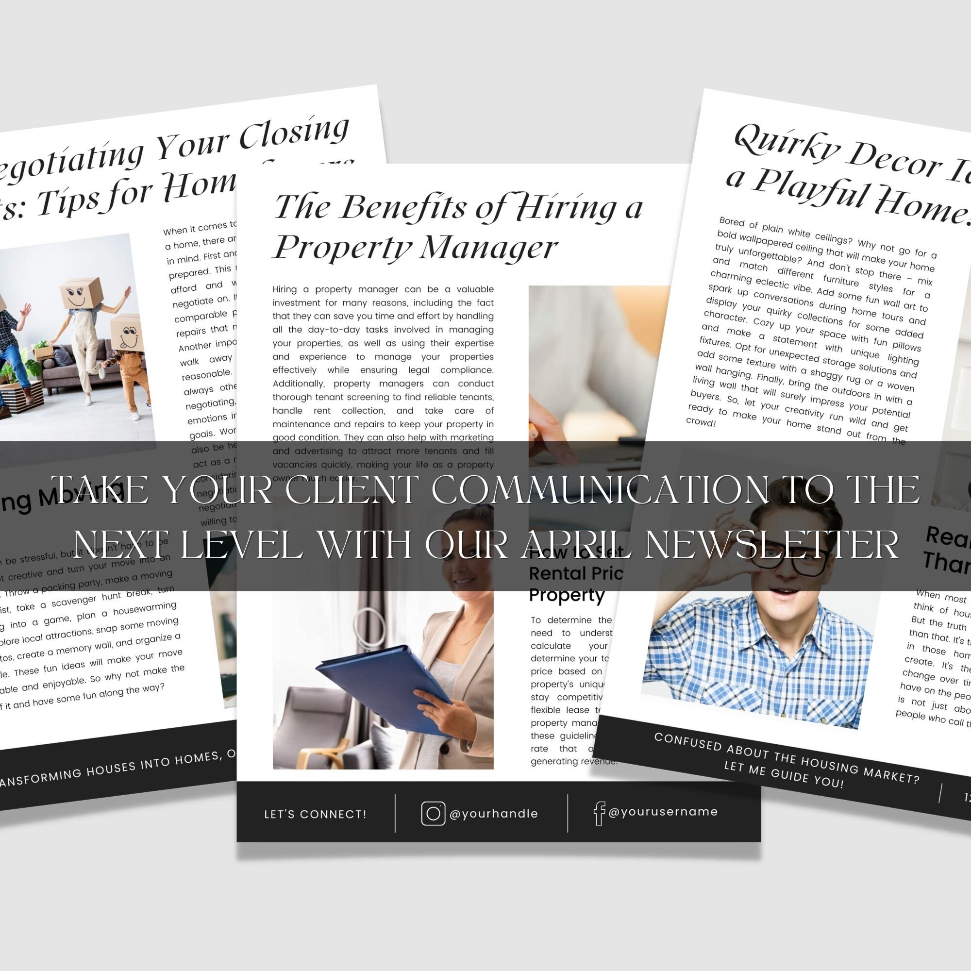 Real Estate April 2023 Newsletter |real Estate Template |real Estate ...