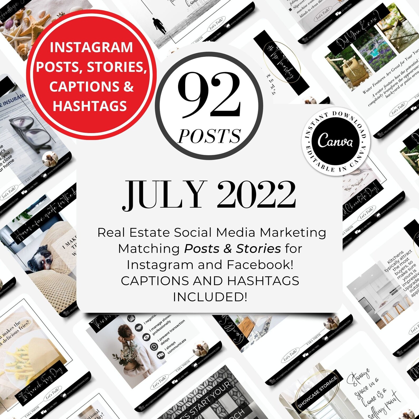 Real Estate July Social Media Posts, Instagram Posts, Facebook Posts ...