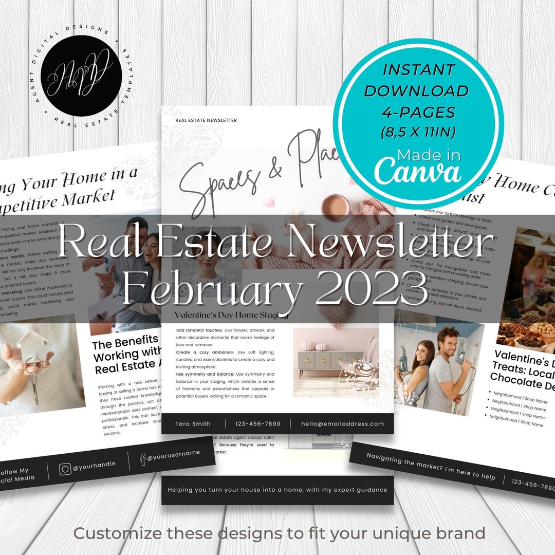 Real Estate February 2023 Newsletter, Real Estate Template, Real Estate ...