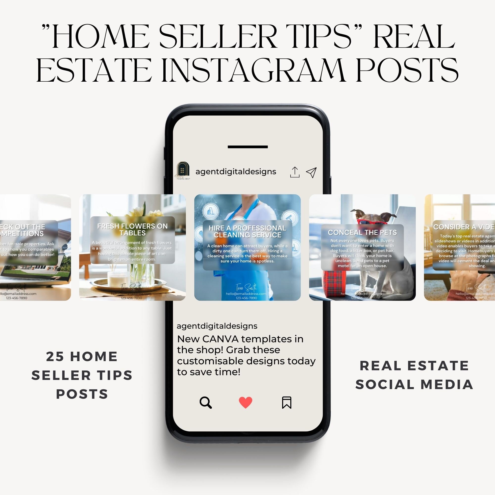 25 Posts for Real Estate Social Media "home Seller Tips", Instagram ...