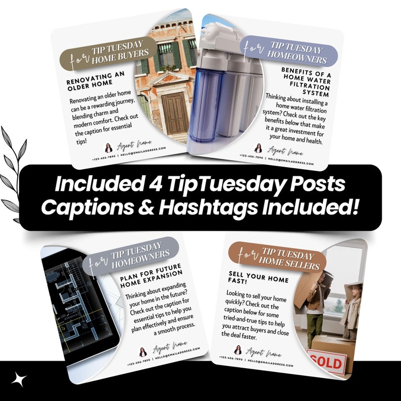 August 2024 Real Estate Social Media Templates, 189 Editable Canva ...