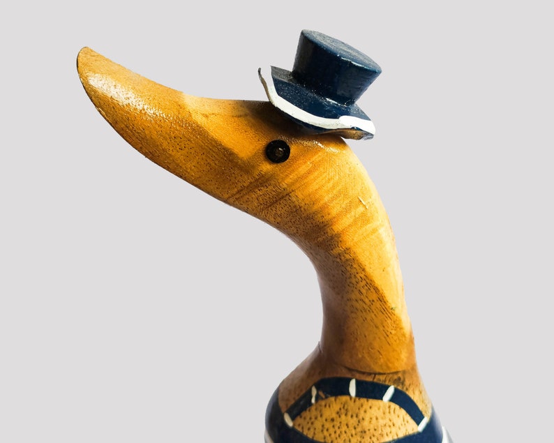 Wooden Duck Beach Man Ocean Theme Duck Sculpture Hand - Etsy