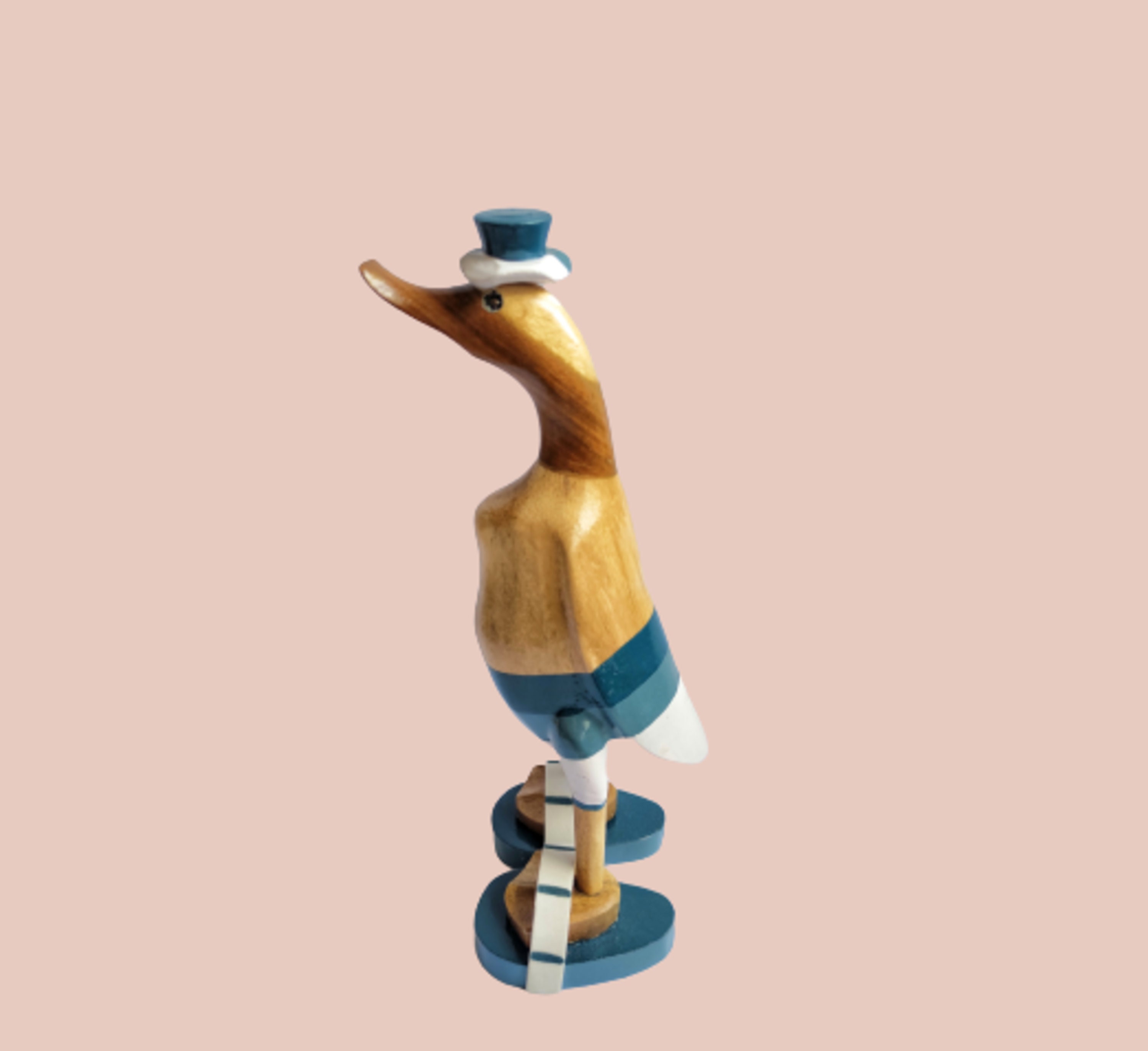 Wooden Duck Beach MAN Blue, Duck Sculpture, Ocean Theme, Beach Duck ...