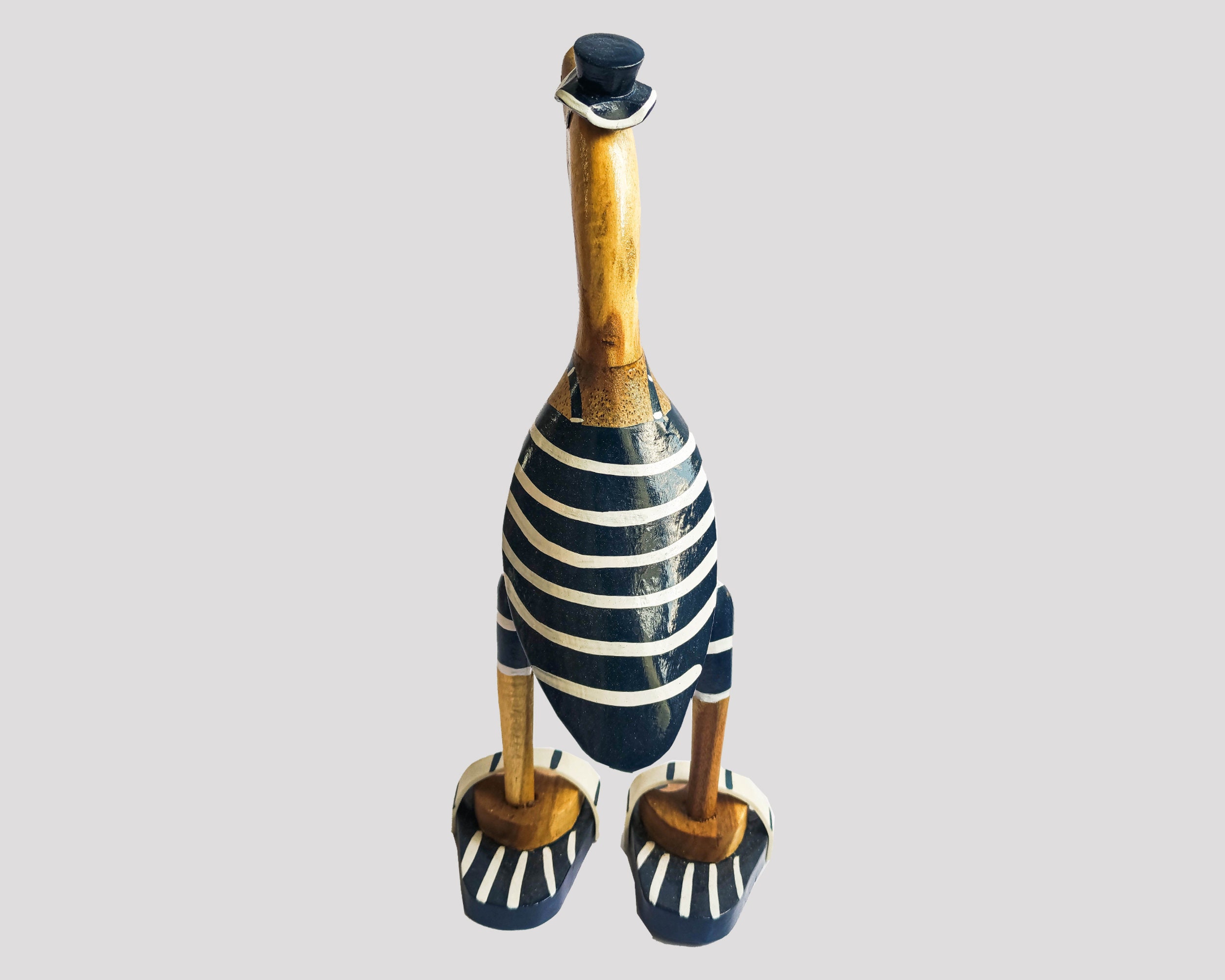 Wooden Duck Beach Man Ocean Theme Duck Sculpture Hand - Etsy