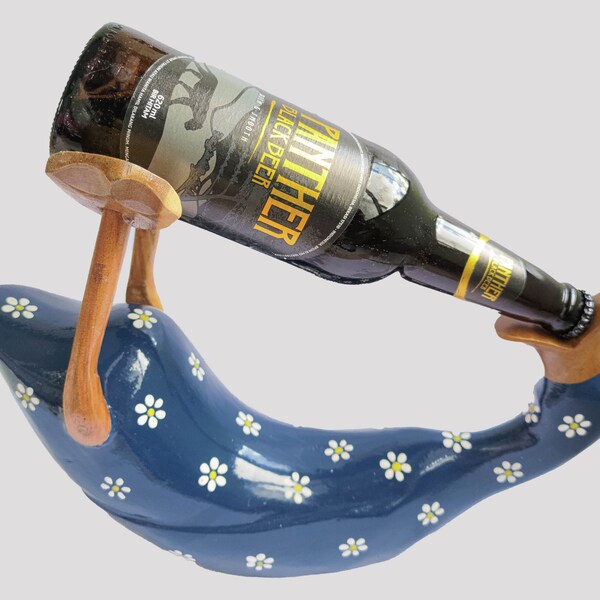 Wooden Duck Wine Bottle Holder - Etsy