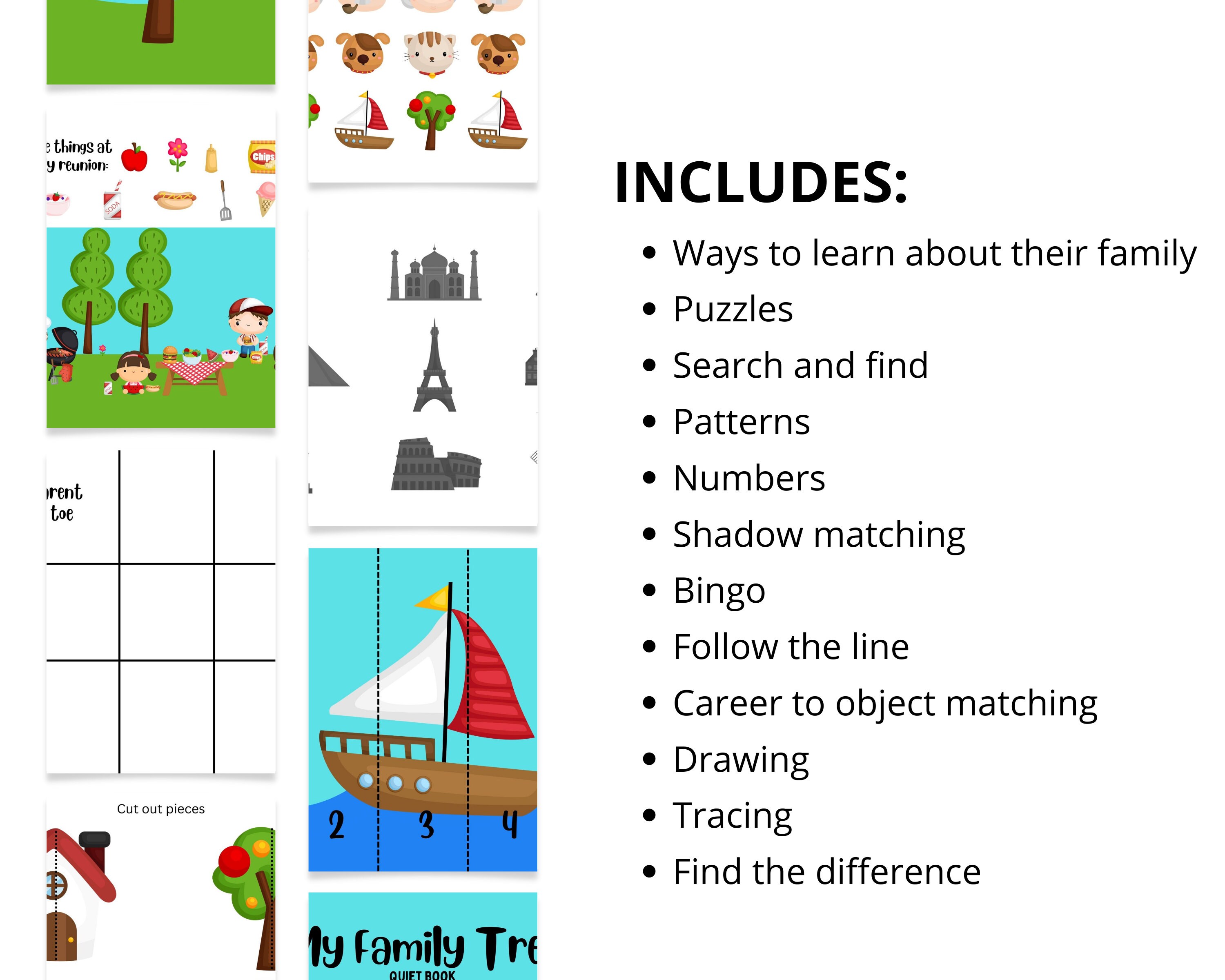 My Family Quiet Book Printable - Etsy