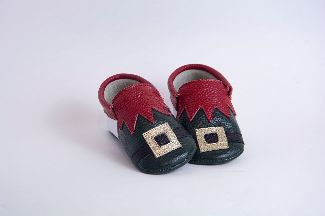 Christmas Elf Baby Shoes, Soft Comfortable Shoes, Handmade Moccasins ...