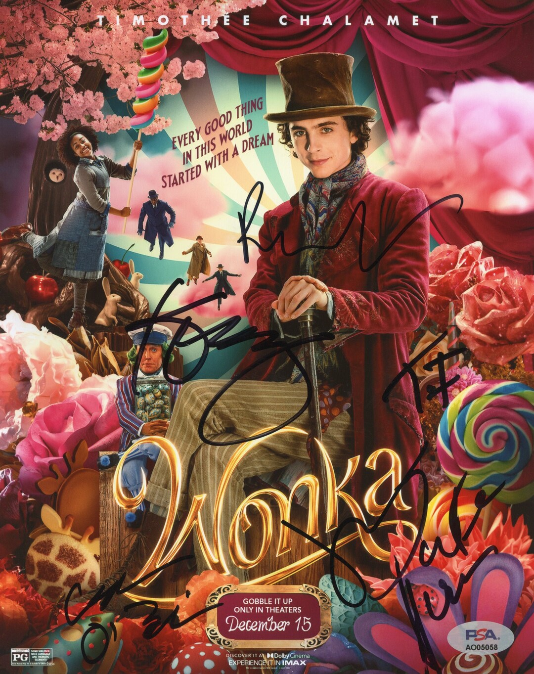 Wonka Cast Signed Autographed 8x10 Photo PSA/DNA Authenticated - Etsy