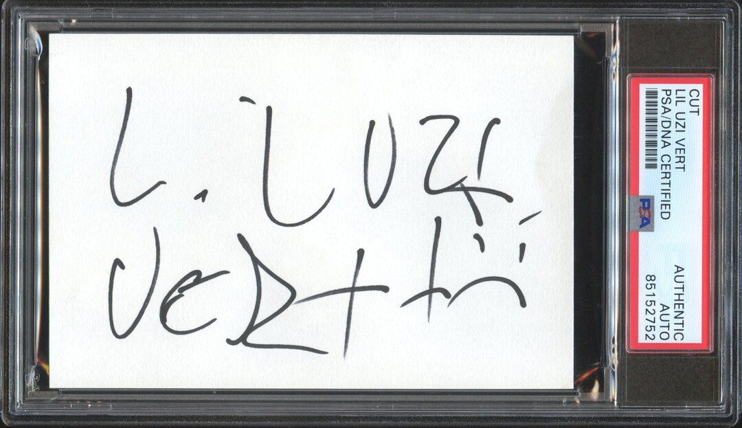 Lil Uzi Vert Signed Autographed 3x5 Cut PSA/DNA Authenticated - Etsy
