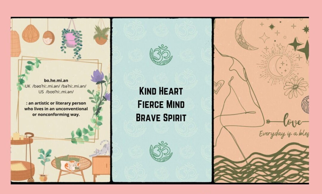 Digital Posters for Bohemian Room | Printable Digital Files | Set of 3 ...