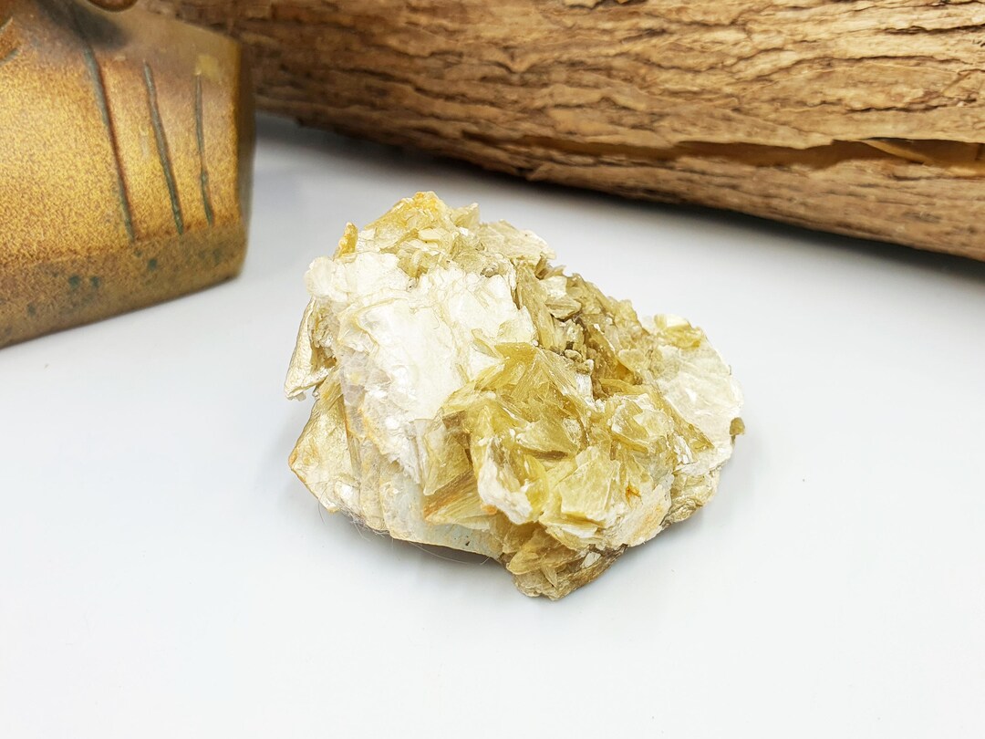 Raw Golden Mica Specimen / Rough Golden Mica Raw Chunk / Raw Crystal ...