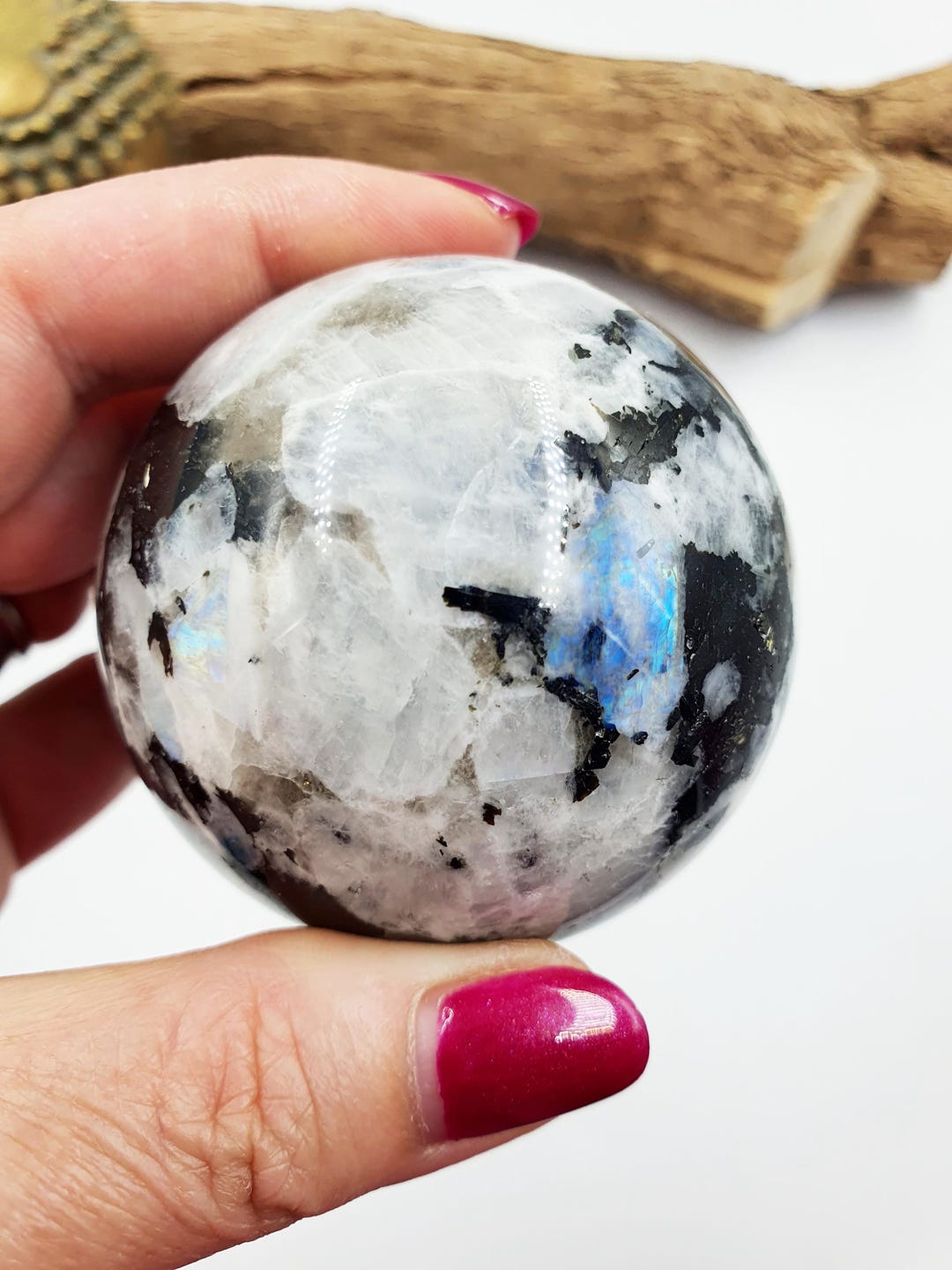 Flashy Rainbow Moonstone Sphere / Rainbow Moonstone Crystal Ball ...
