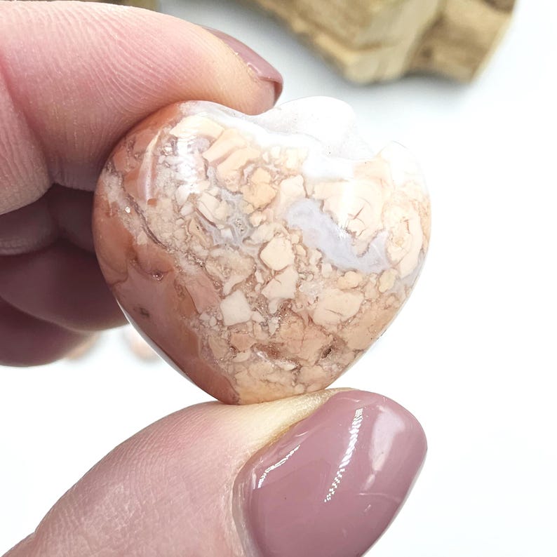 Drusy Pink Agate Hearts – Love, Calm & Heart Chakra Crystal (you Choose ...