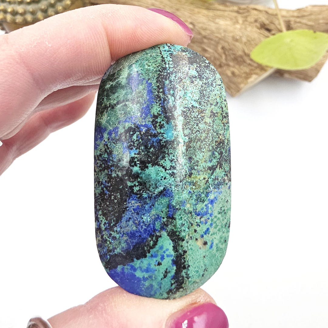 Rare Azurite Palm Stone - Intuition & Spiritual Insight Third Eye ...