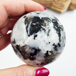 Flashy Rainbow Moonstone Sphere / Rainbow Moonstone Crystal Ball / Strong Flash Rainbow ...