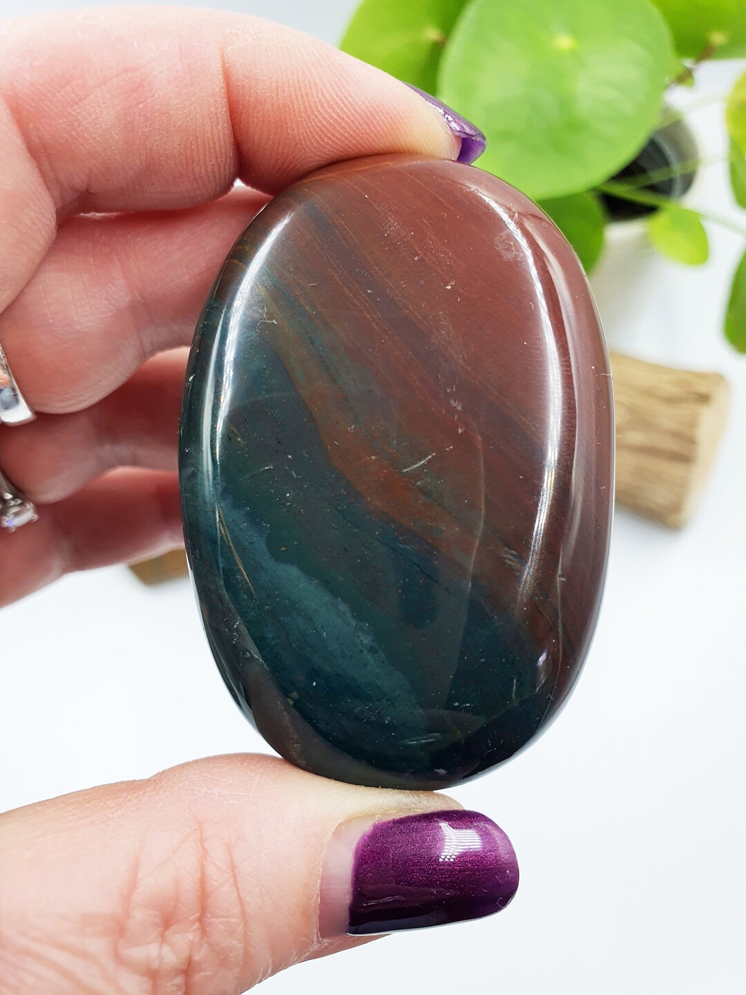 Large Ocean Jasper Palm / Ocean Jasper Palmstones / Meditation Palm 96g ...