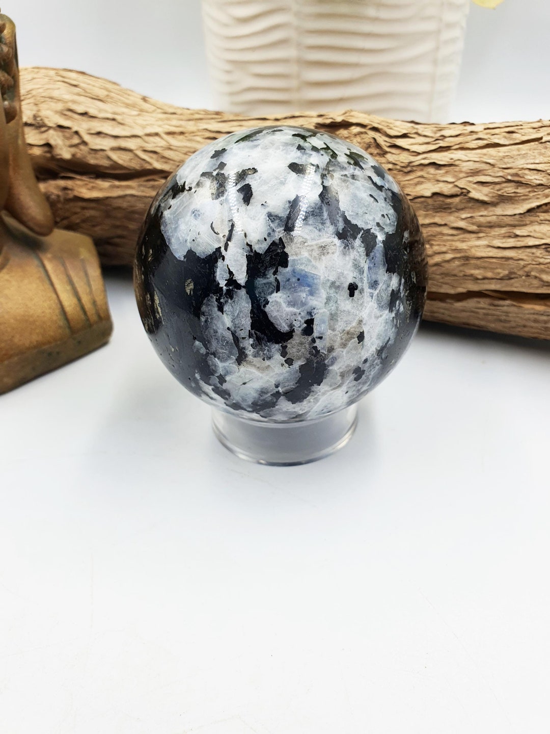 Flashy Large Rainbow Moonstone Sphere / Rainbow Moonstone Crystal Ball ...