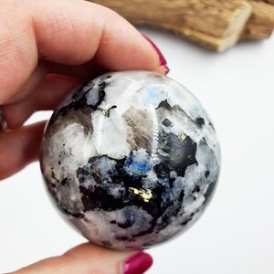 Flashy Rainbow Moonstone Sphere / Rainbow Moonstone Crystal Ball / Strong Flash Rainbow ...