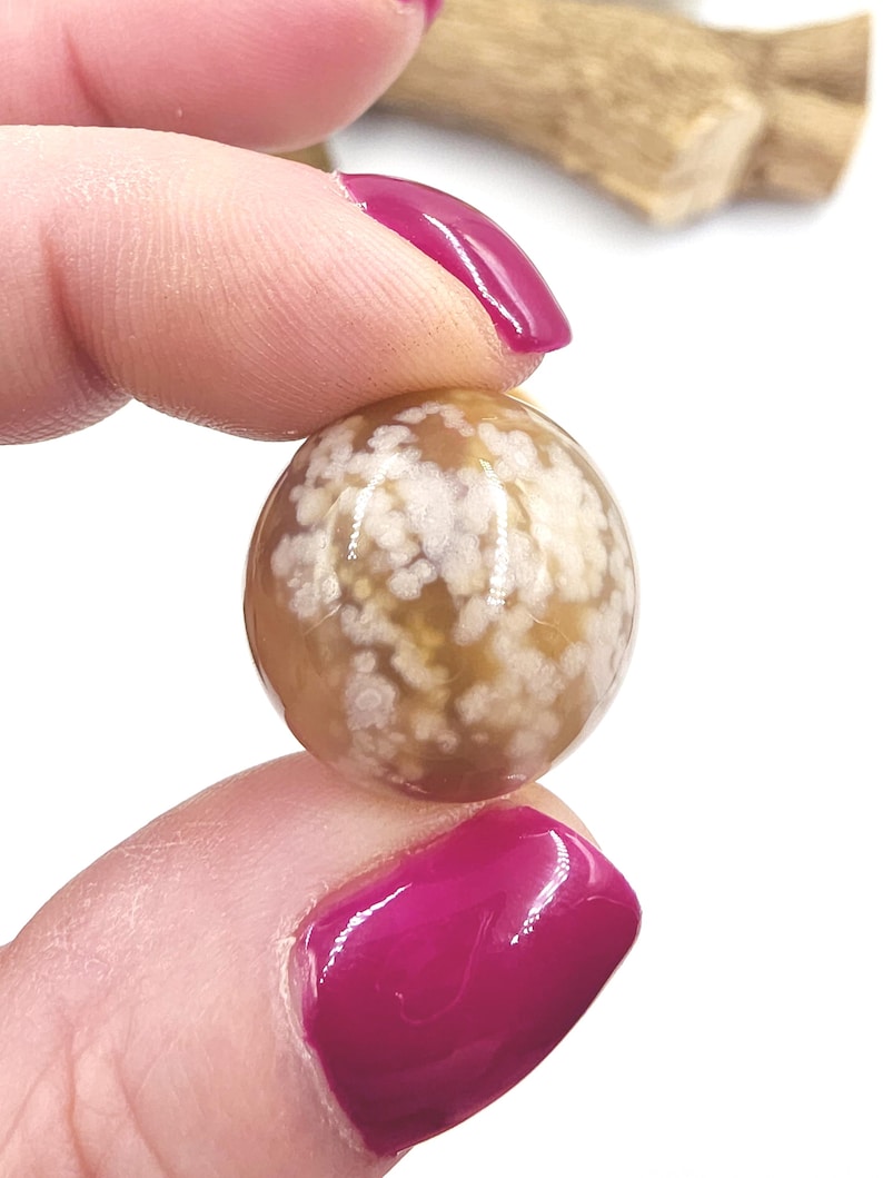 Flower Agate (sakura) Mini Sphere – Growth, Confidence & Emotional ...