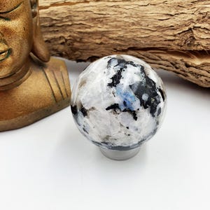 Flashy Rainbow Moonstone Sphere / Rainbow Moonstone Crystal Ball / Strong Flash Rainbow ...
