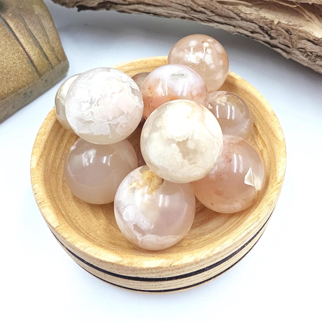 Flower Agate (sakura) Mini Sphere – Growth, Confidence & Emotional ...