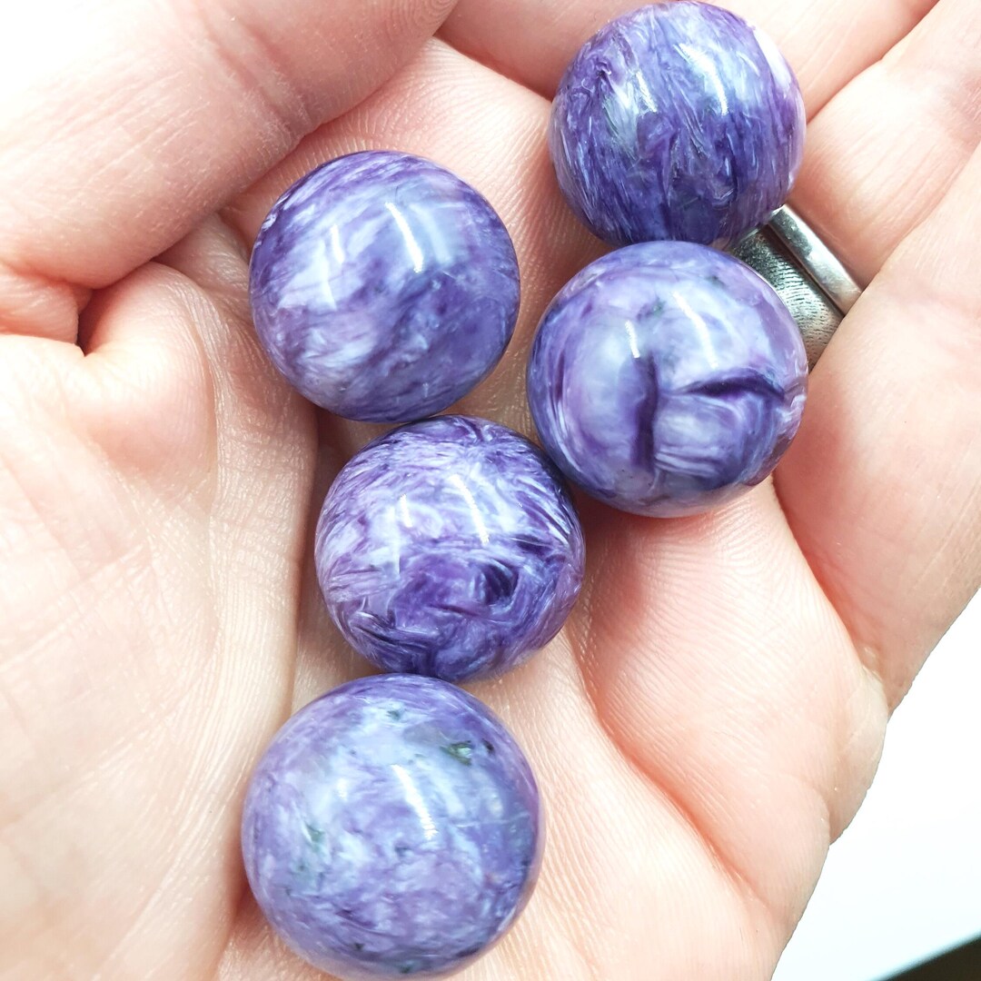 A Grade Flashy Charoite Crystal Mini Spheres - Approx 18mm - Etsy