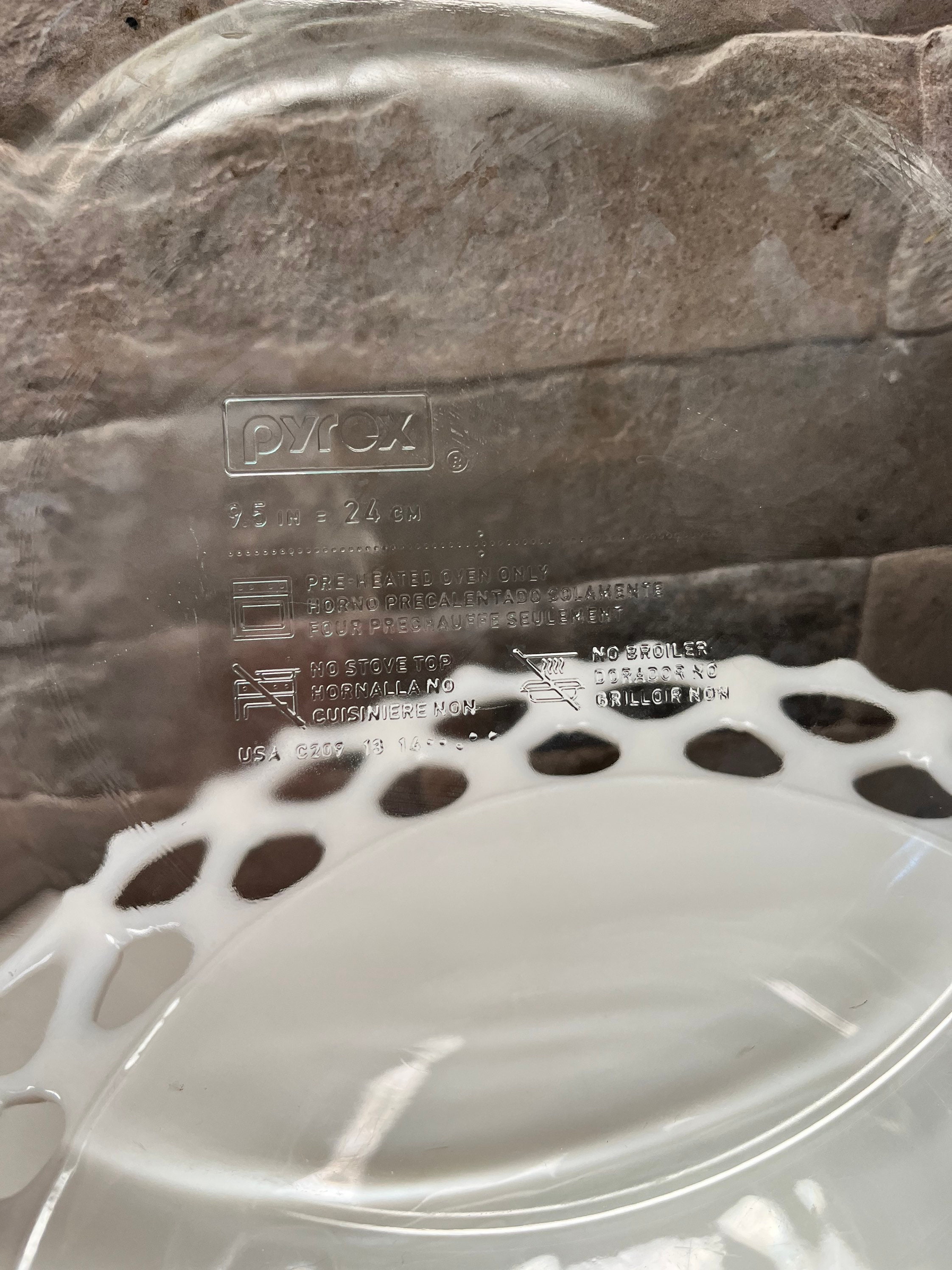 Pyrex C209 Clear Glass Pie Pan Dish Scalloped Rim - Etsy