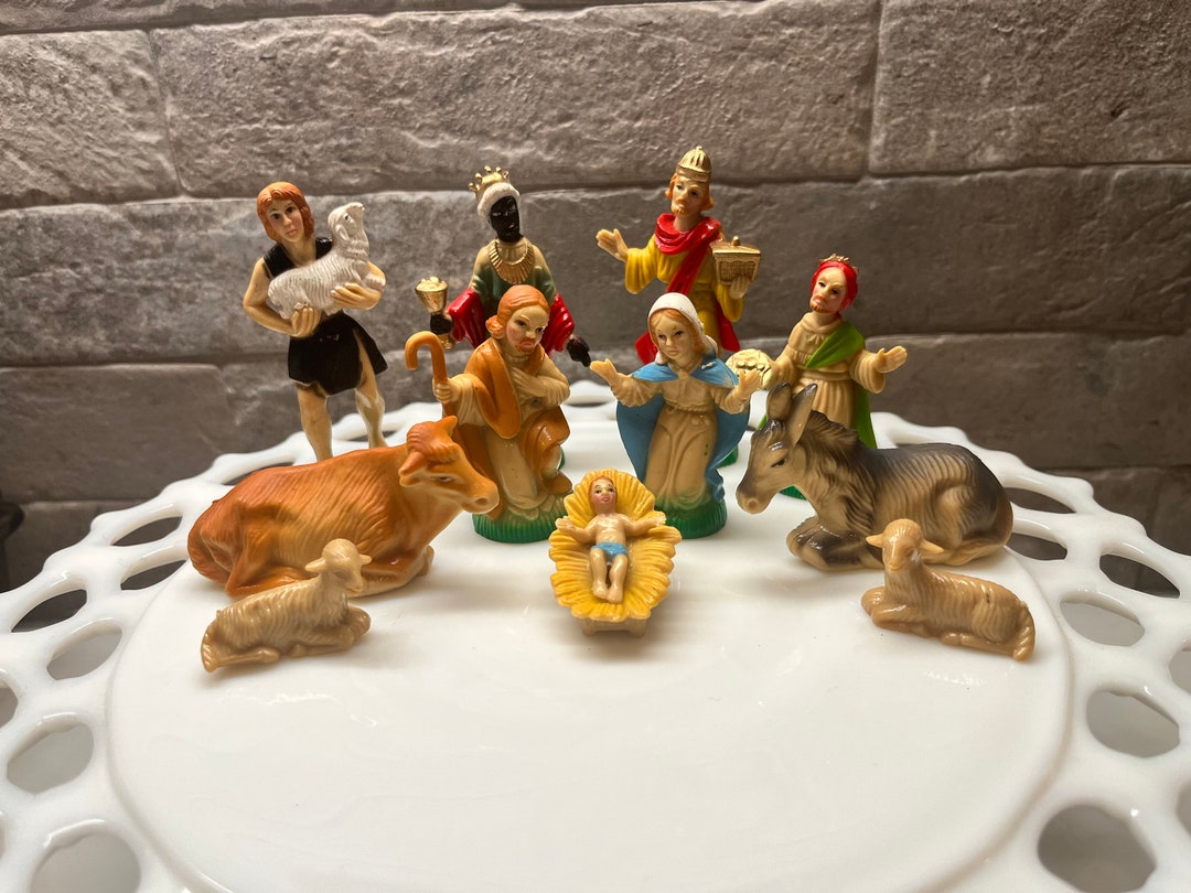 Vintage Miniature Nativity Set Set of Eleven - Etsy