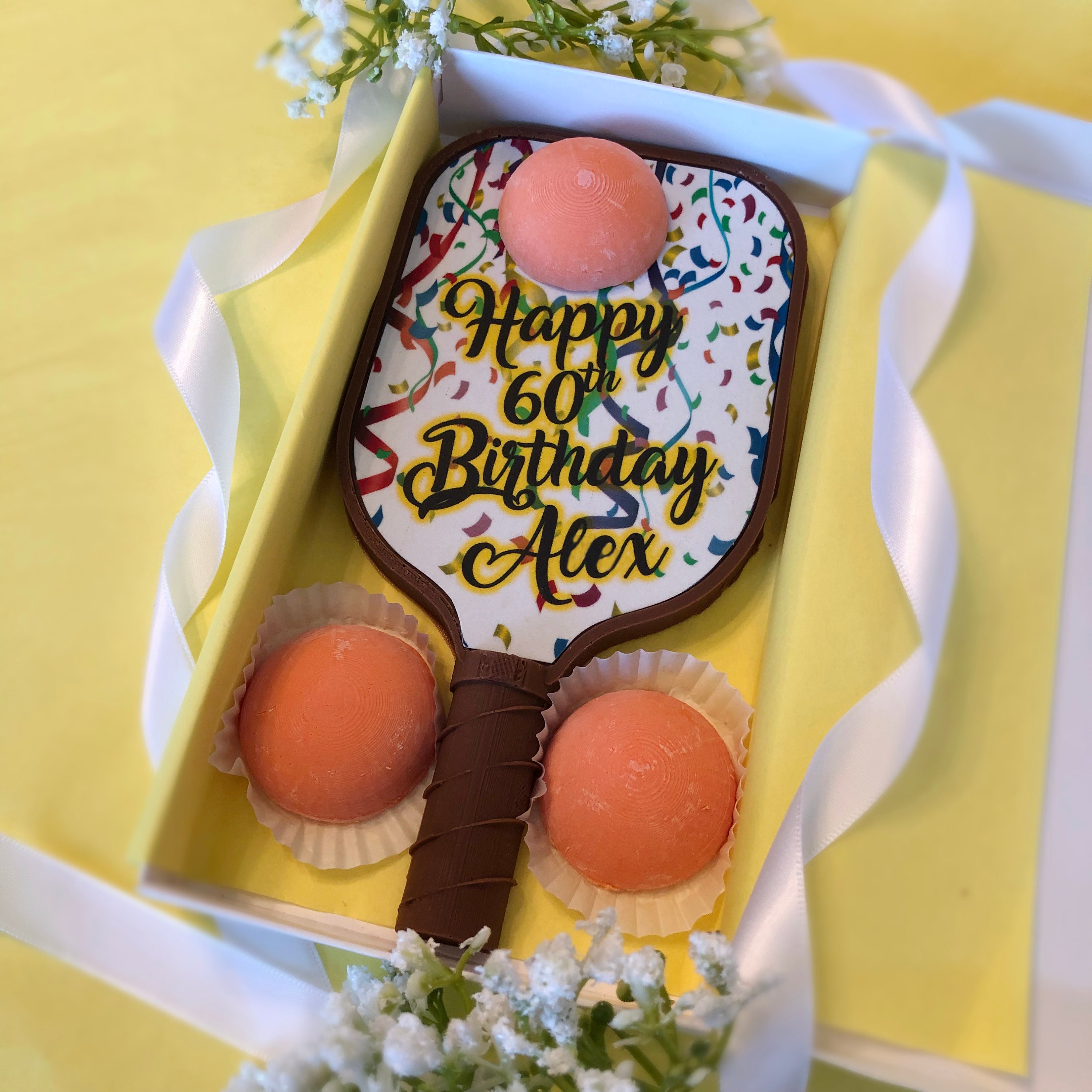 CHOCOLATE Birthday Pickleball Paddle COMPLETELY EDIBLE, Pickleball Gift ...