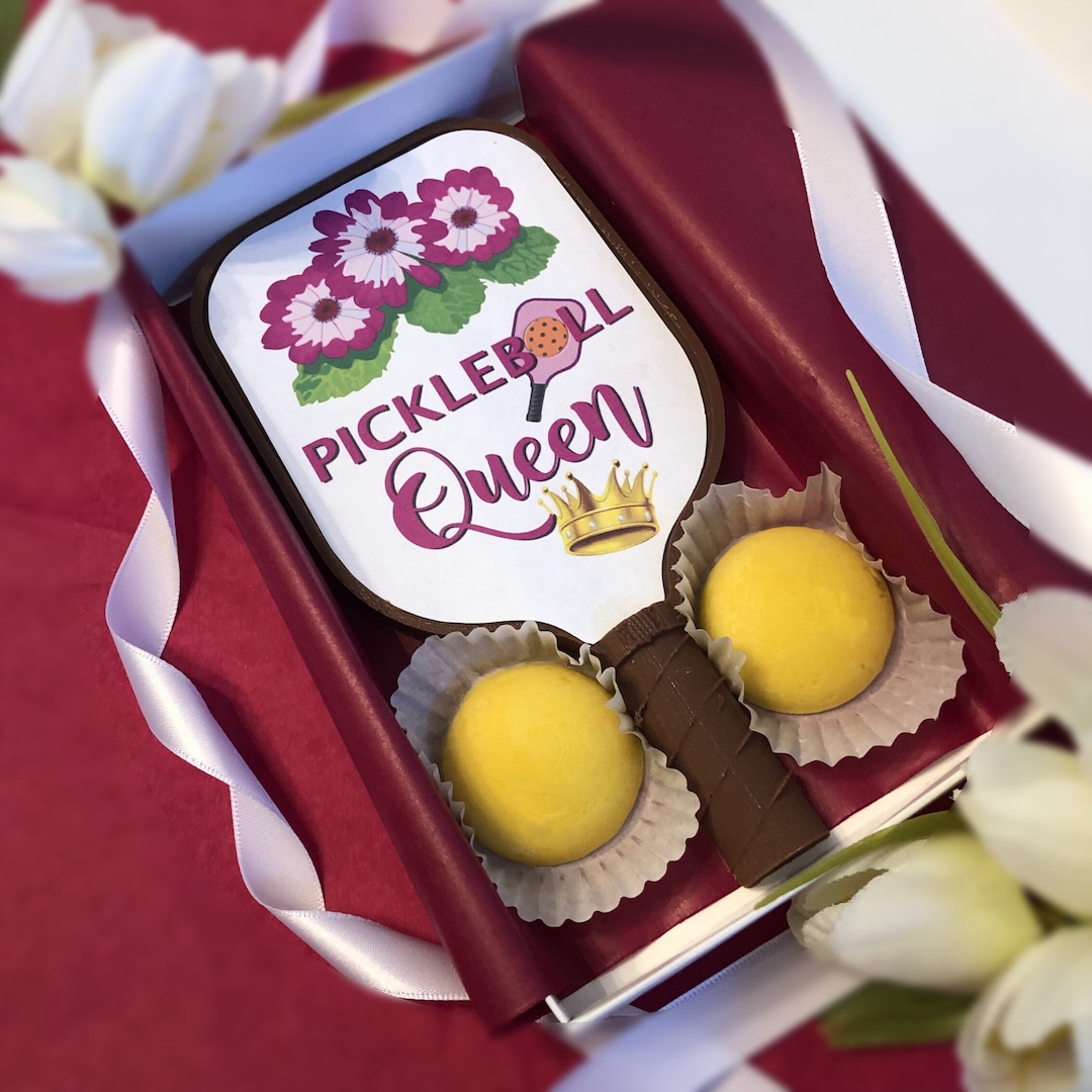 CHOCOLATE Pickleball Queen Gift COMPLETELY EDIBLE Chocolate Pickleball ...