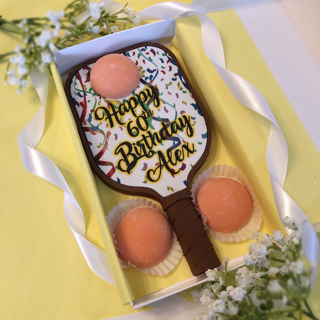 CHOCOLATE Birthday Pickleball Paddle **COMPLETELY EDIBLE**, Pickleball ...