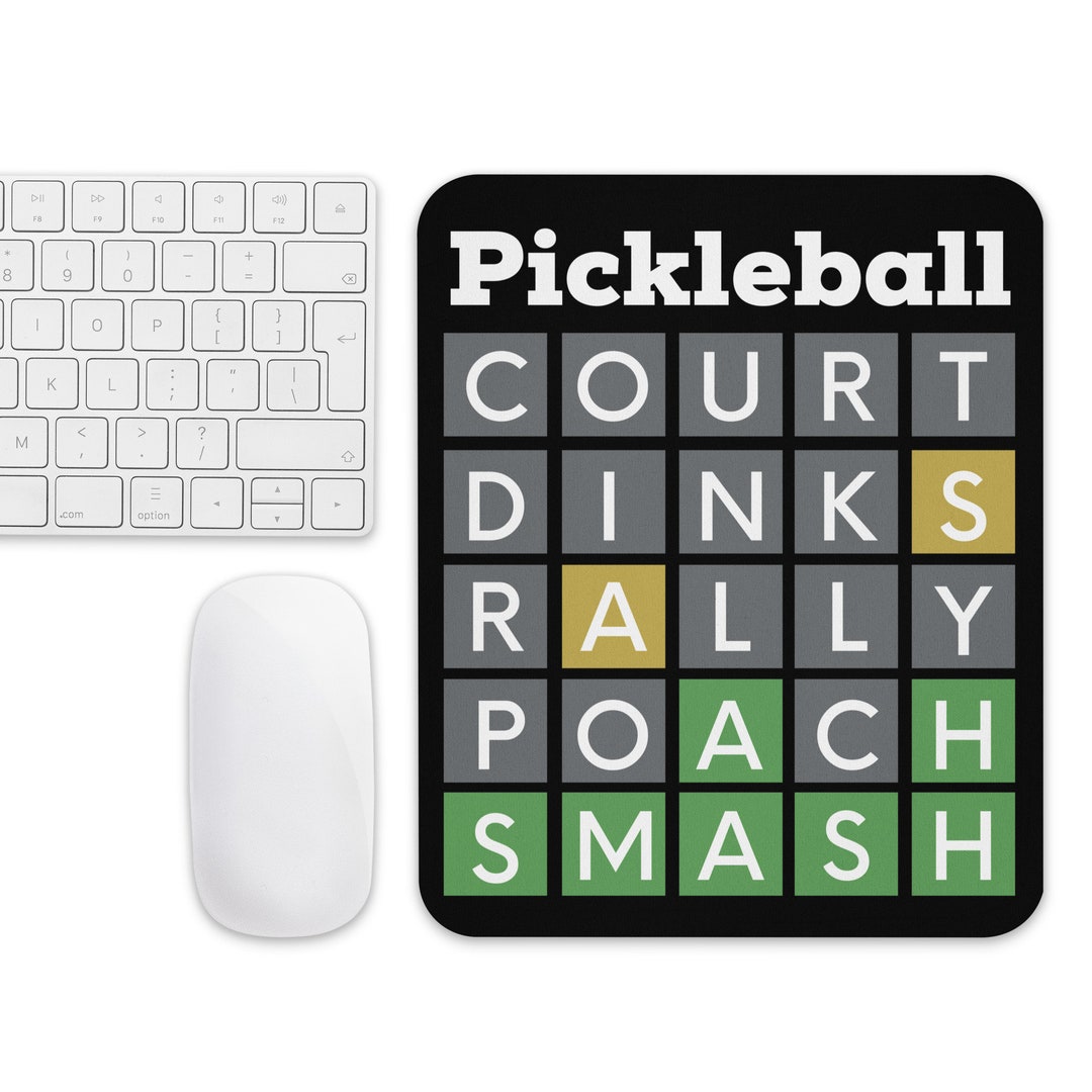 Pickleball Wordle Mouse Pad | Funny Mouse Pad Gift Idea | Cute Computer ...