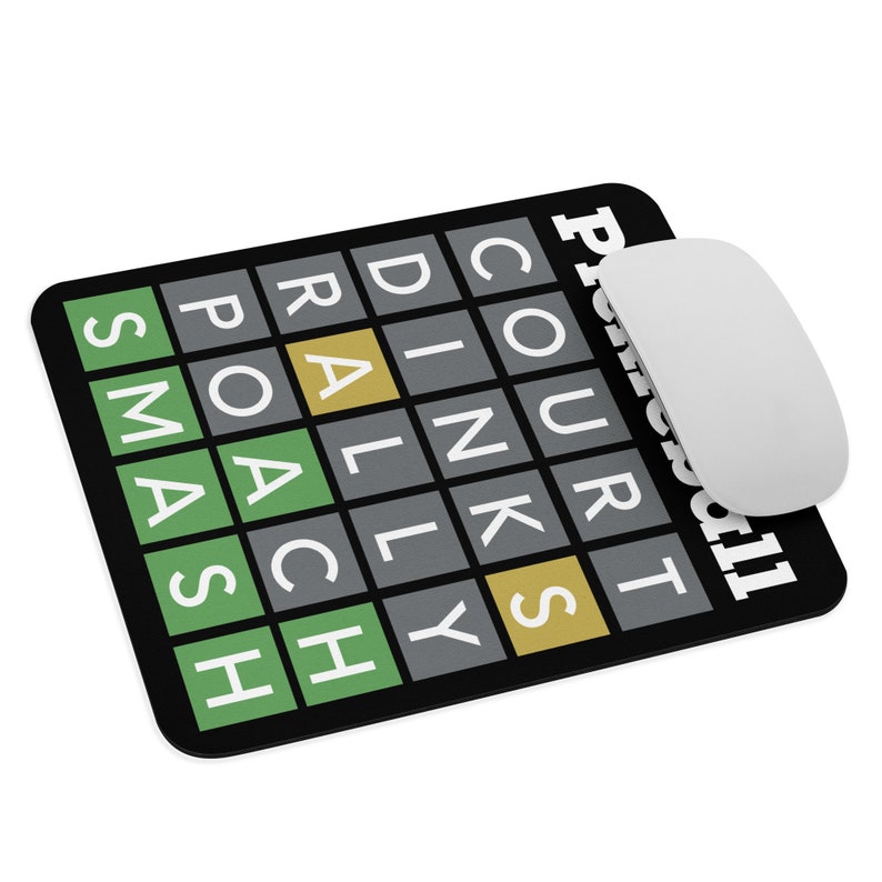Pickleball Wordle Mouse Pad Funny Mouse Pad Gift Idea Cute Computer ...