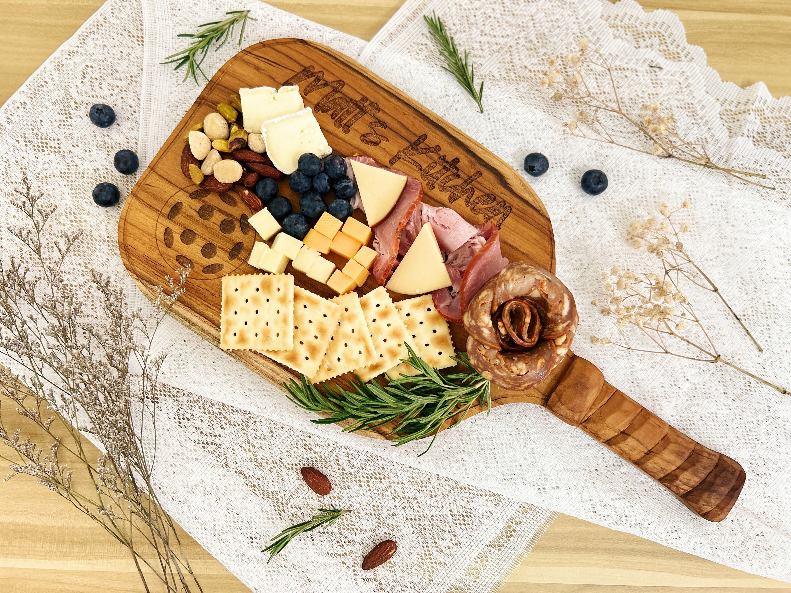 CUSTOM PICKLEBALL Cheese Board, Charcuterie Board, Plain Pickleball ...