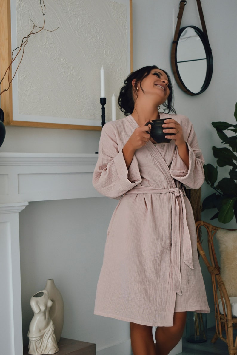 Womens Muslin Robe Lightweight Double Gauze Robes Soft - Etsy