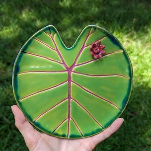 Ceramic Lily Pad Ring Dish - Etsy