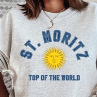 Custom St Moritz Sweatshirt, Après-ski Crewneck, Saint Moritz Ski ...