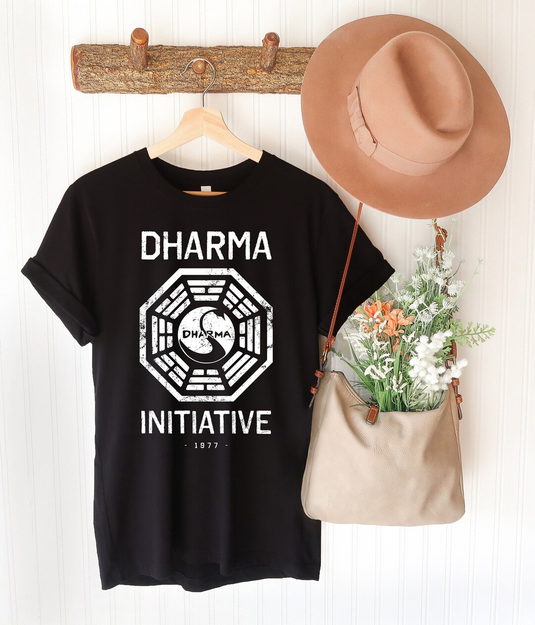 Dharma Tee, DHARMA Initiative 1977 TV Show LOST Printed Cotton T-shirt ...