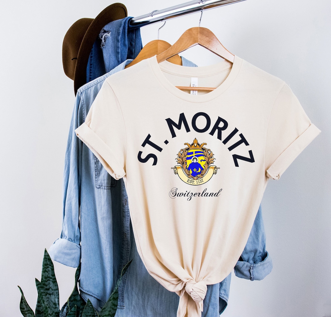 St Moritz Tee, St. Moritz Shirt, St. Moritz Switzerland T-shirt,swiss ...