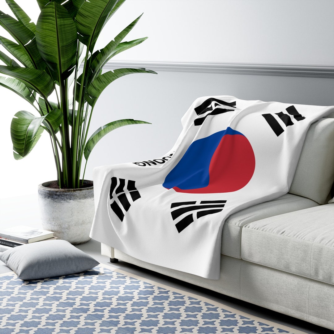 South Korea Flag Blanket, Flag of South Korea, Custom South Korea Flag ...