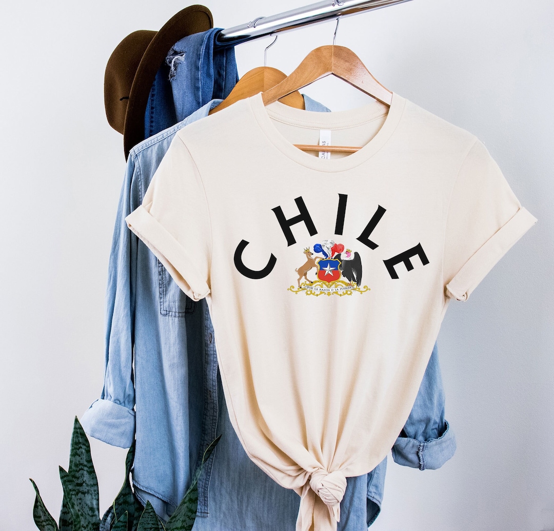 Chile Tee,chile Tshirt, Chile Coat of Arms, Chilean Flag T-shirt, Flag ...