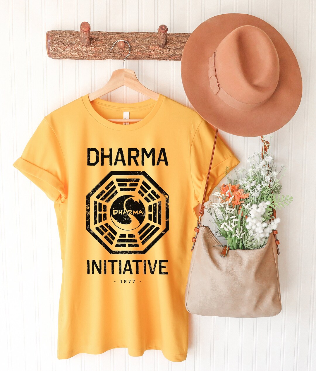Dharma Tee, DHARMA Initiative 1977 TV Show LOST Printed Cotton T-shirt ...
