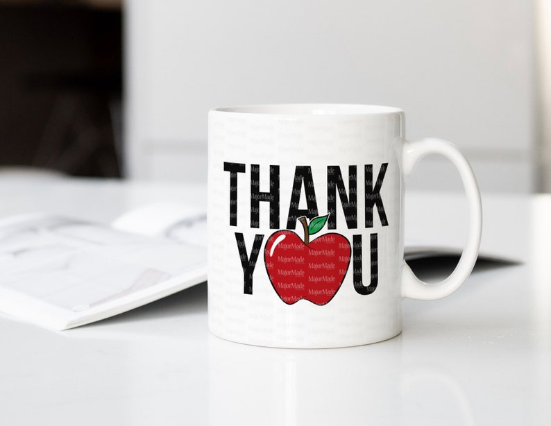 Gracias maestro, apreciación del maestro, taza de manzana roja, taza de ...