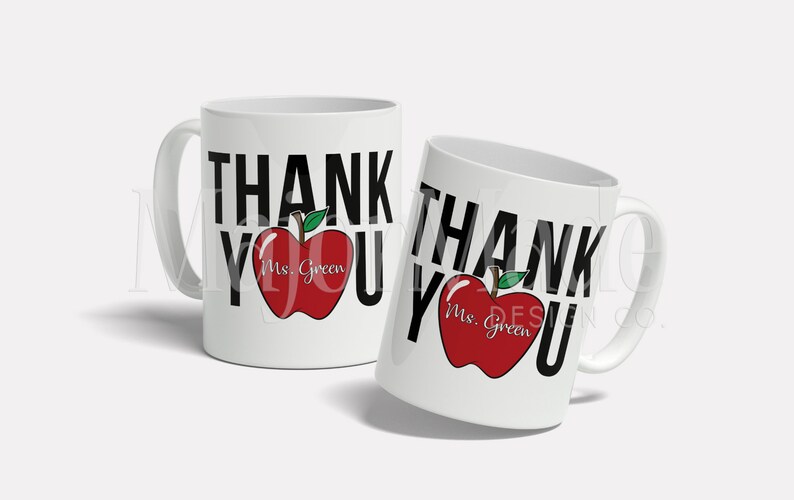 Gracias maestro, apreciación del maestro, taza de manzana roja, taza de ...