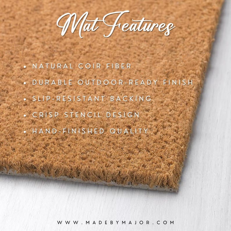 Personalized Door Mat With Family Name, Custom Coir Doormat, Welcome ...
